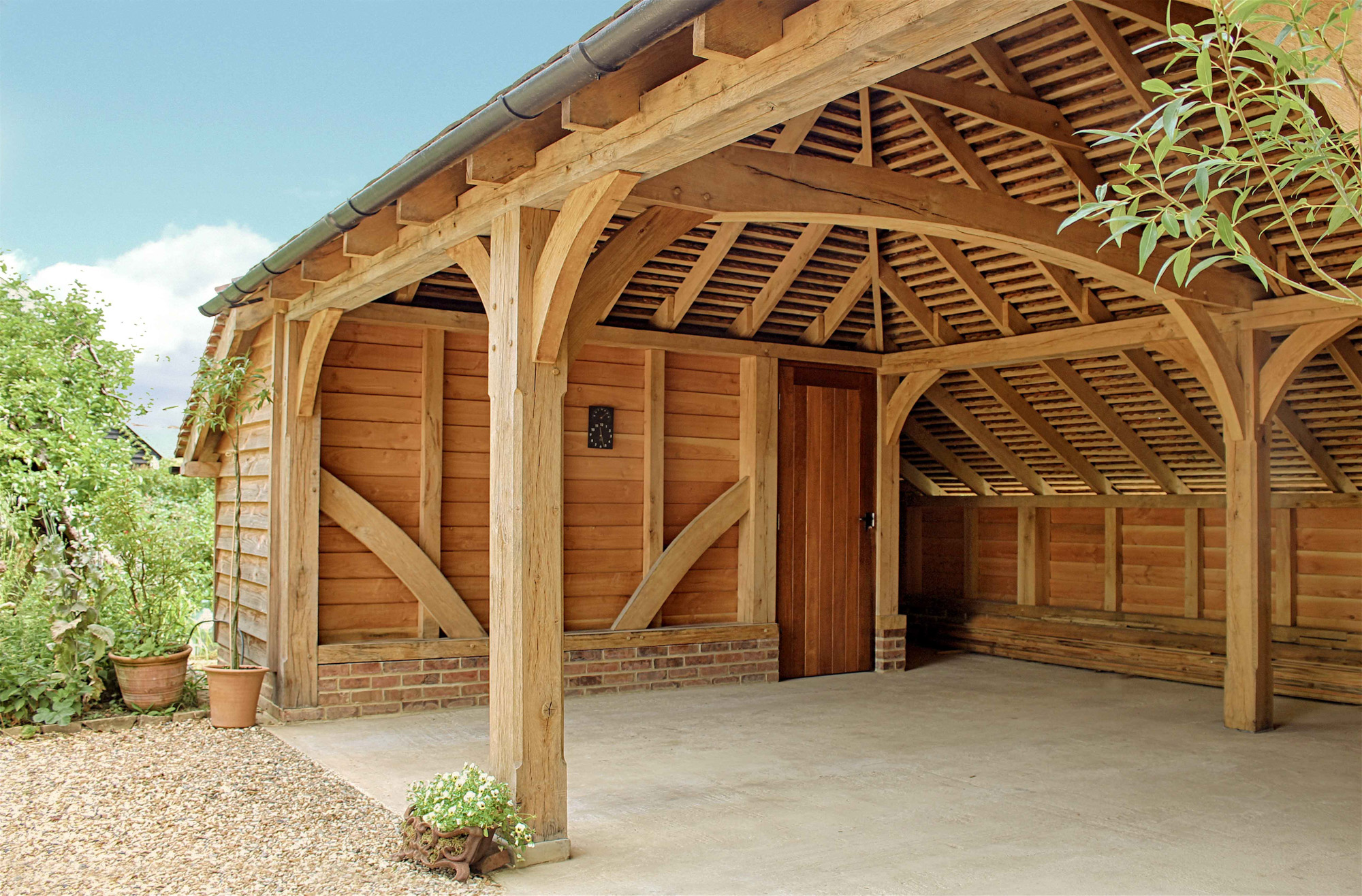 Oak Garages | Traditional Oak Garages | Gallery | Single Storey Barns