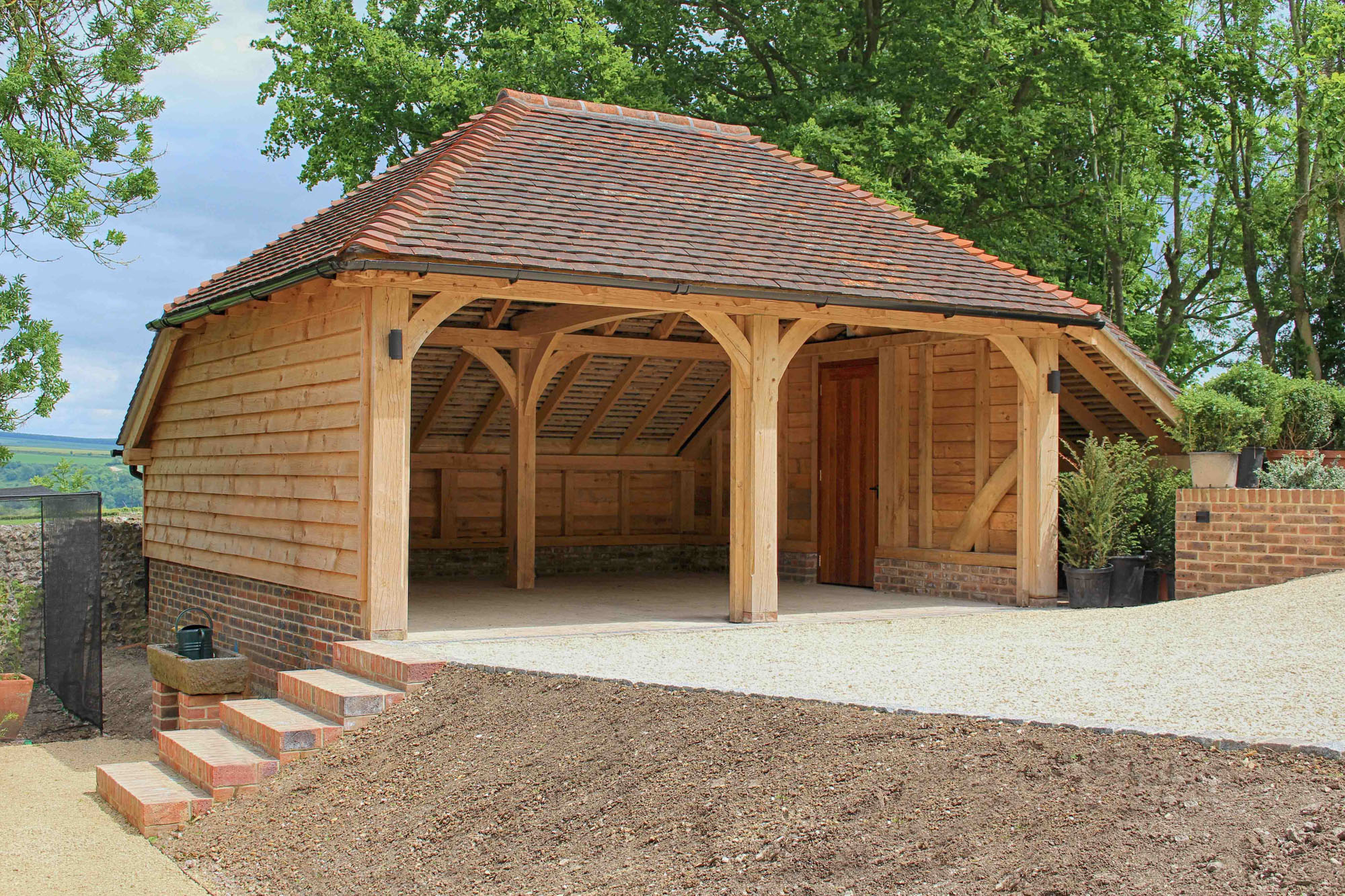 Oak Garages | Traditional Oak Garages | Gallery | Single Storey Barns