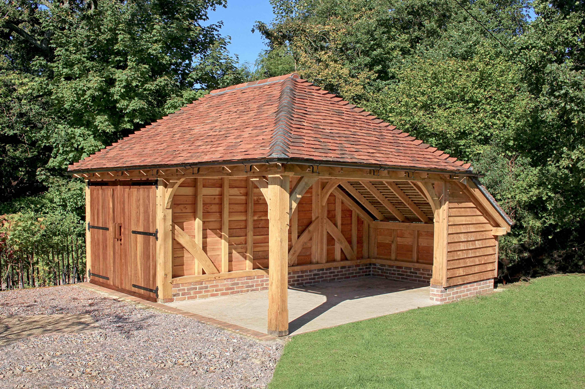 Oak Garages | Traditional Oak Garages | Gallery | Single Storey Barns