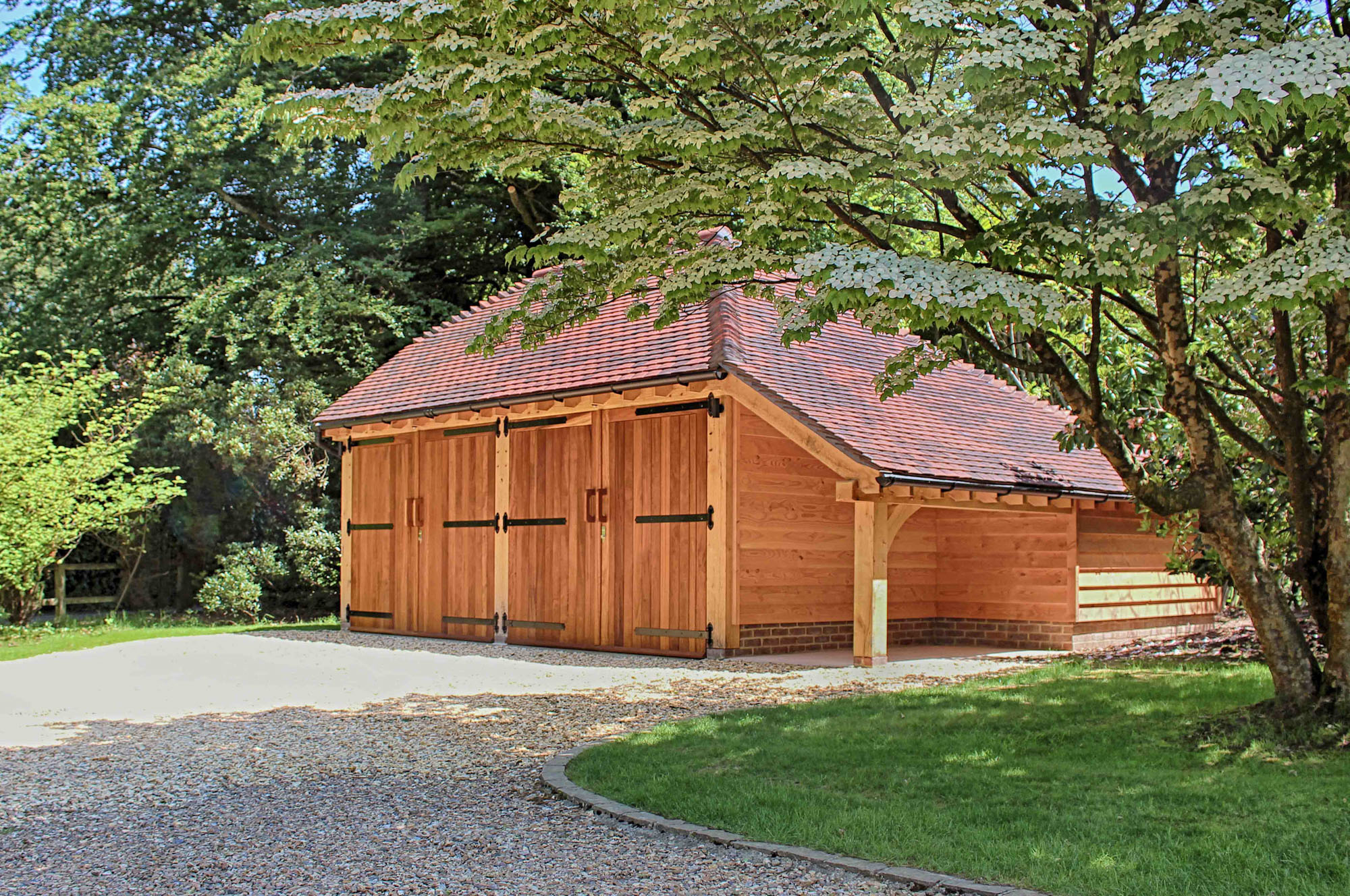 Oak Garages | Traditional Oak Garages | Gallery | Single Storey Barns